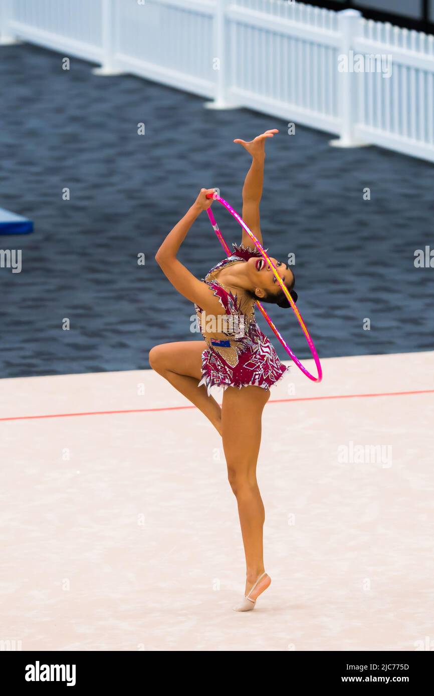 New Zealand Senior International Rhythmic Gymnast, Laylah Waggie ...
