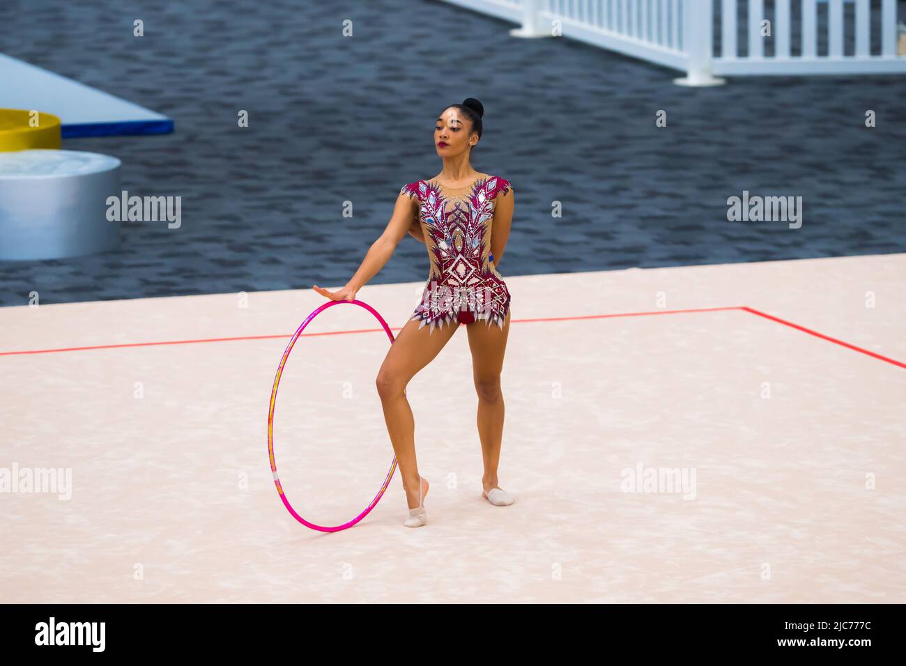 New Zealand Senior International Rhythmic Gymnast, Laylah Waggie with ...