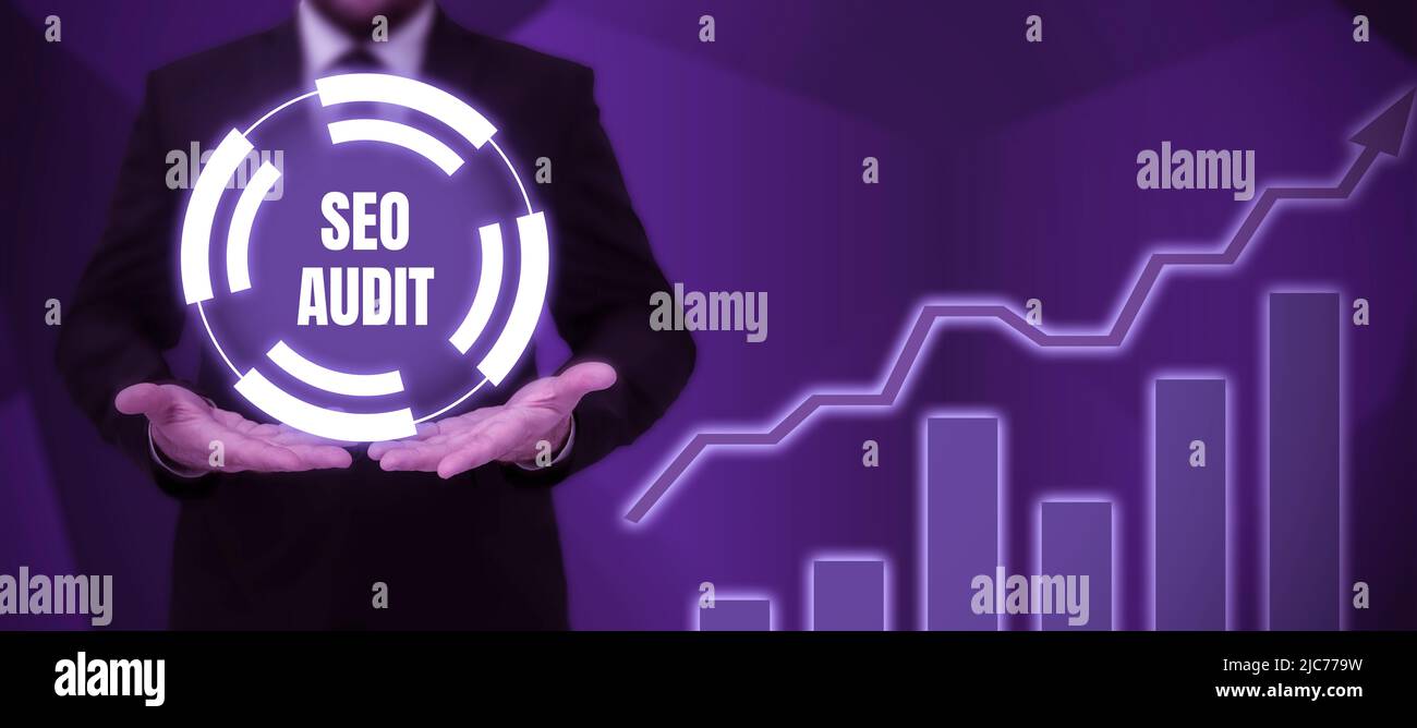 Hand writing sign Seo Audit. Conceptual photo Search Engine Optimization validating and ...