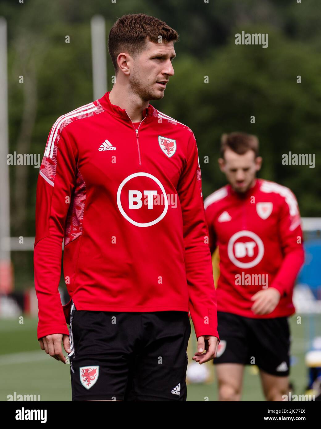 PONTYCLUN, WALES - 10 JUNE 2022: Wales' Chris Mepham during a training ...