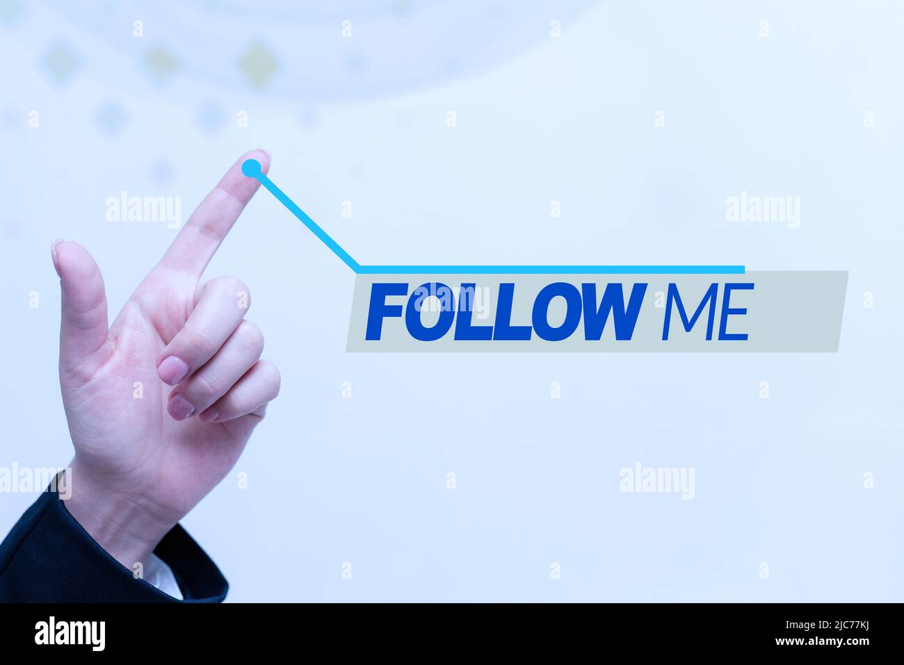 Inspiration showing sign Follow Me. Business approach Inviting a person ...