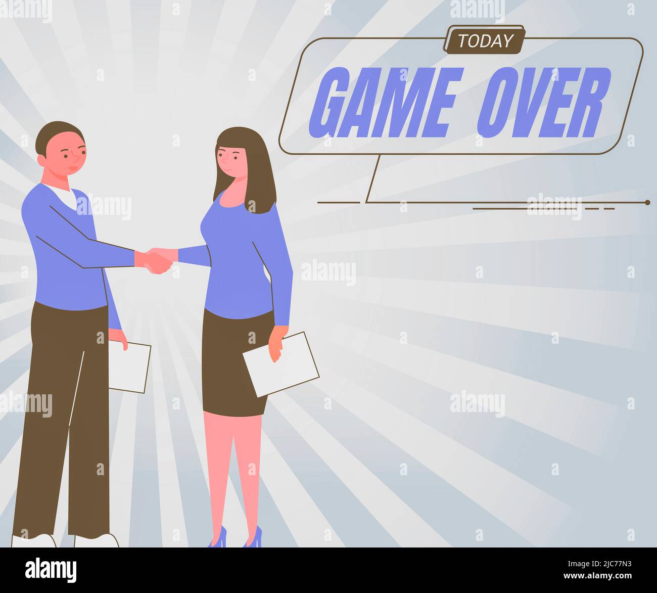 Writing displaying text Game Over. Business idea A situation in a ...