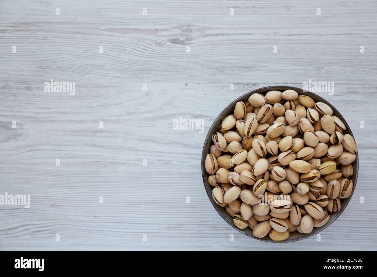 Roasted and Salted Pistachio in Shell. Space for text Stock Photo - Alamy