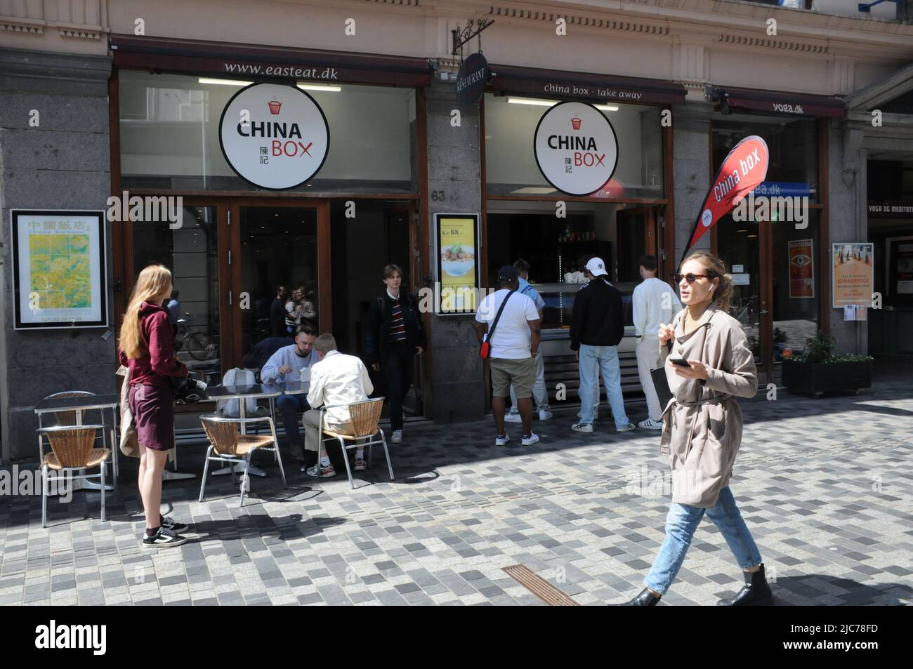 Copenhagen /Denmark/10 June 2022/China box fast food restaurnt in ...