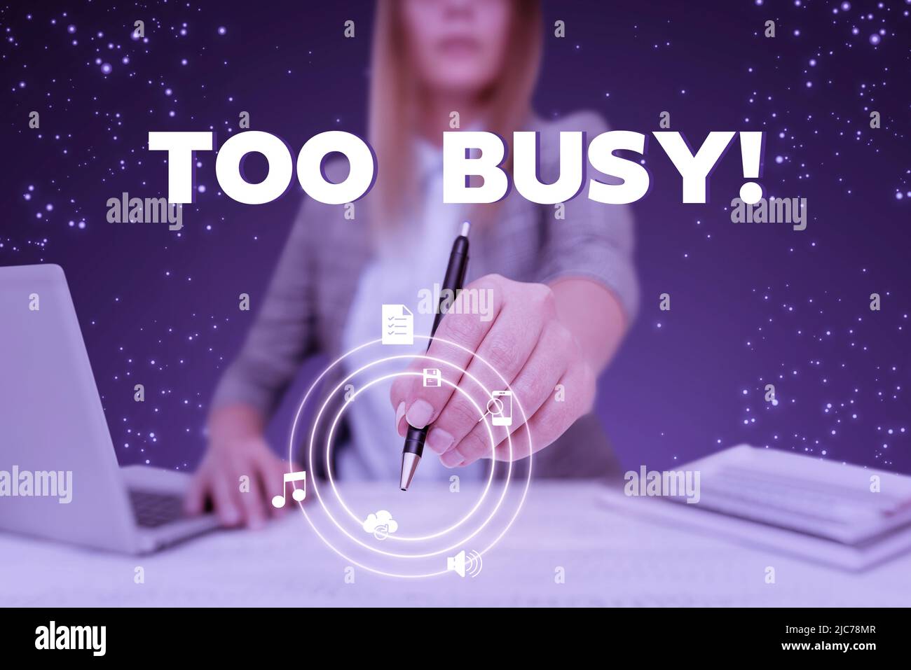 Handwriting text Too Busy. Business idea No time to relax no idle time ...