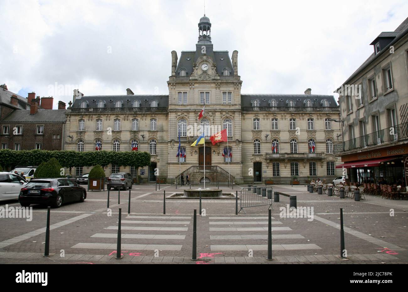 The Hotel De Ville in the centre of Coutances, Normandy, France Stock ...