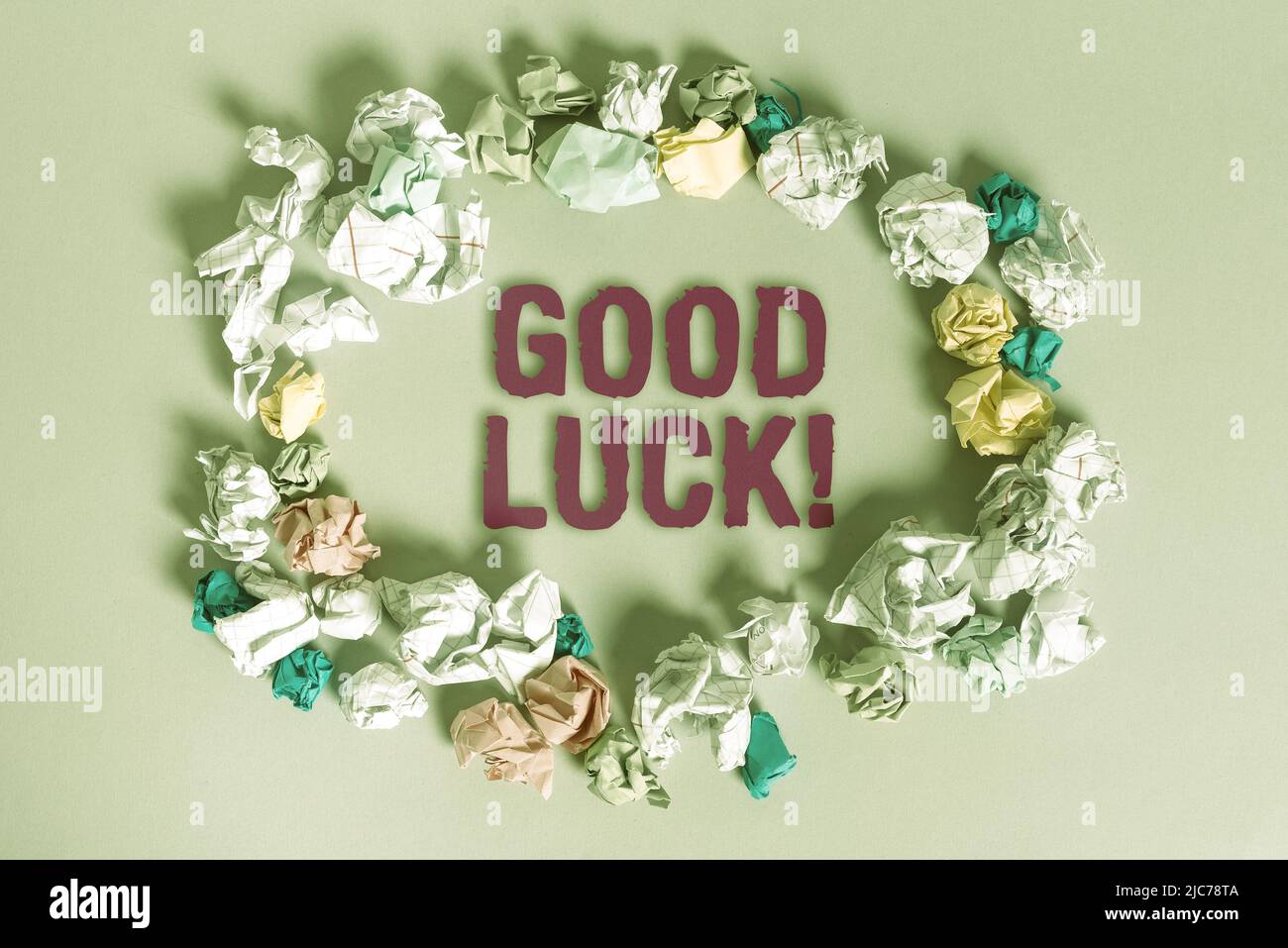 Hand writing sign Good Luck. Business approach A positive fortune or a ...