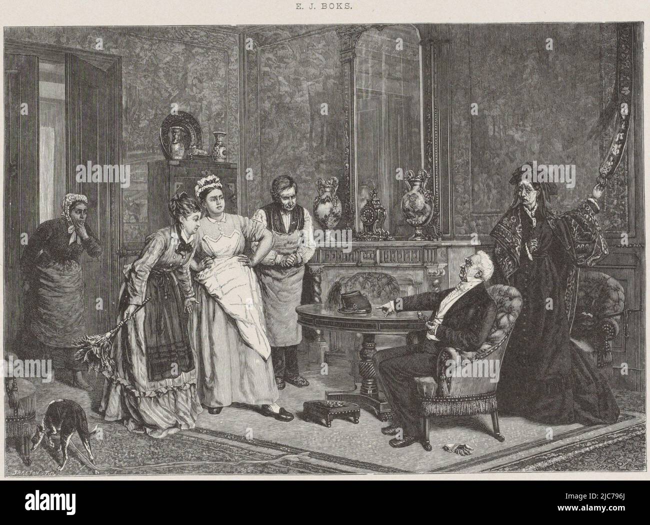 A man and a woman have called their four servants together. The man is ...