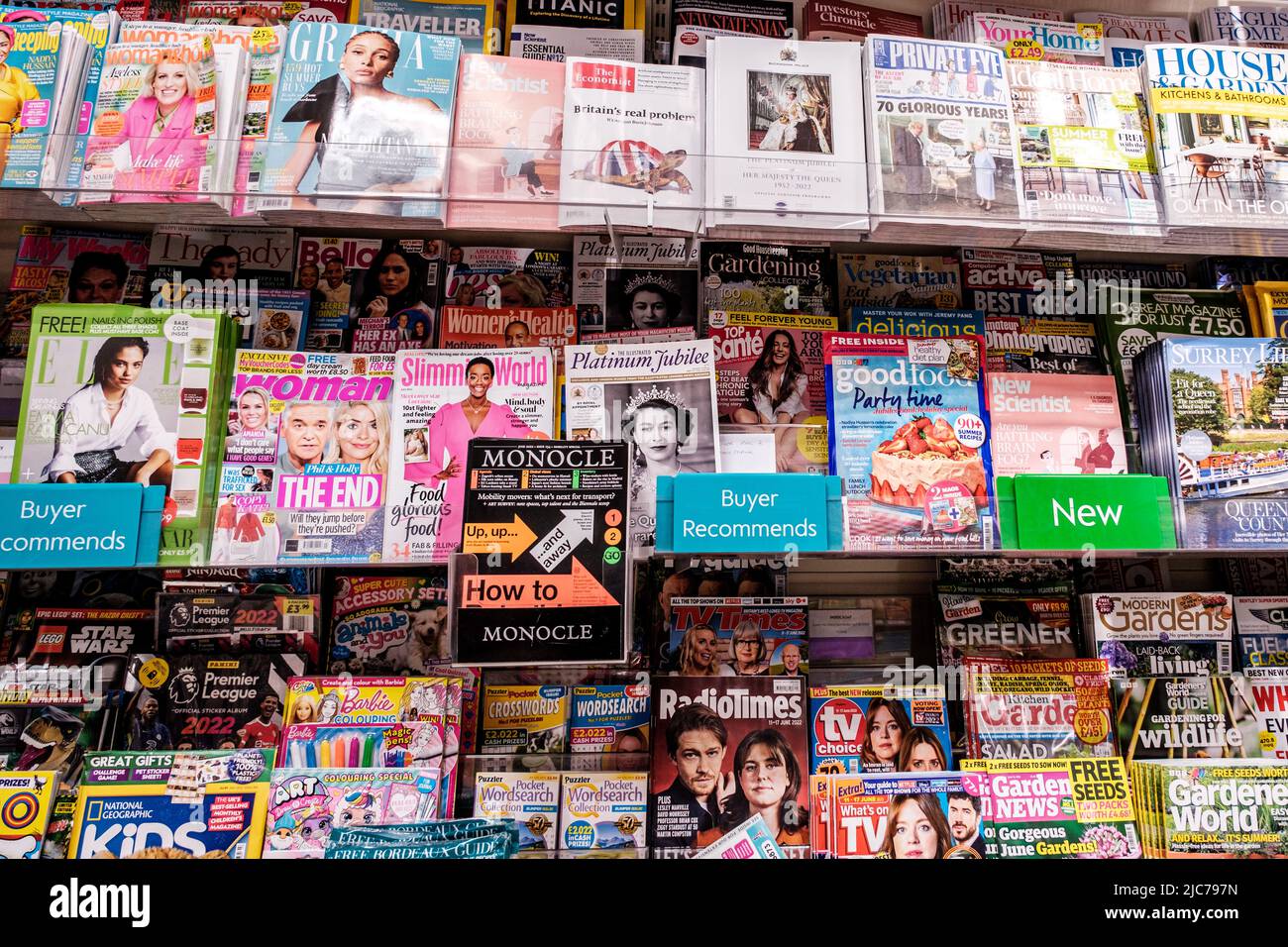 Epsom Surrey, London UK, June 10 2022, Supermarket Consumer Magazine ...