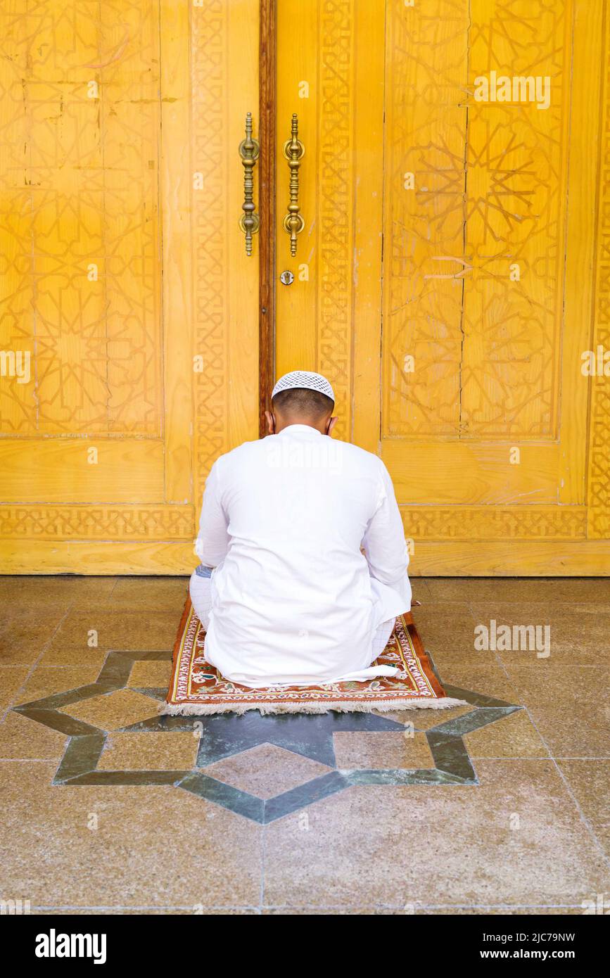 June 10, 2022, Dubai, Munich, United Arab Emirates: Arabic man praying ...