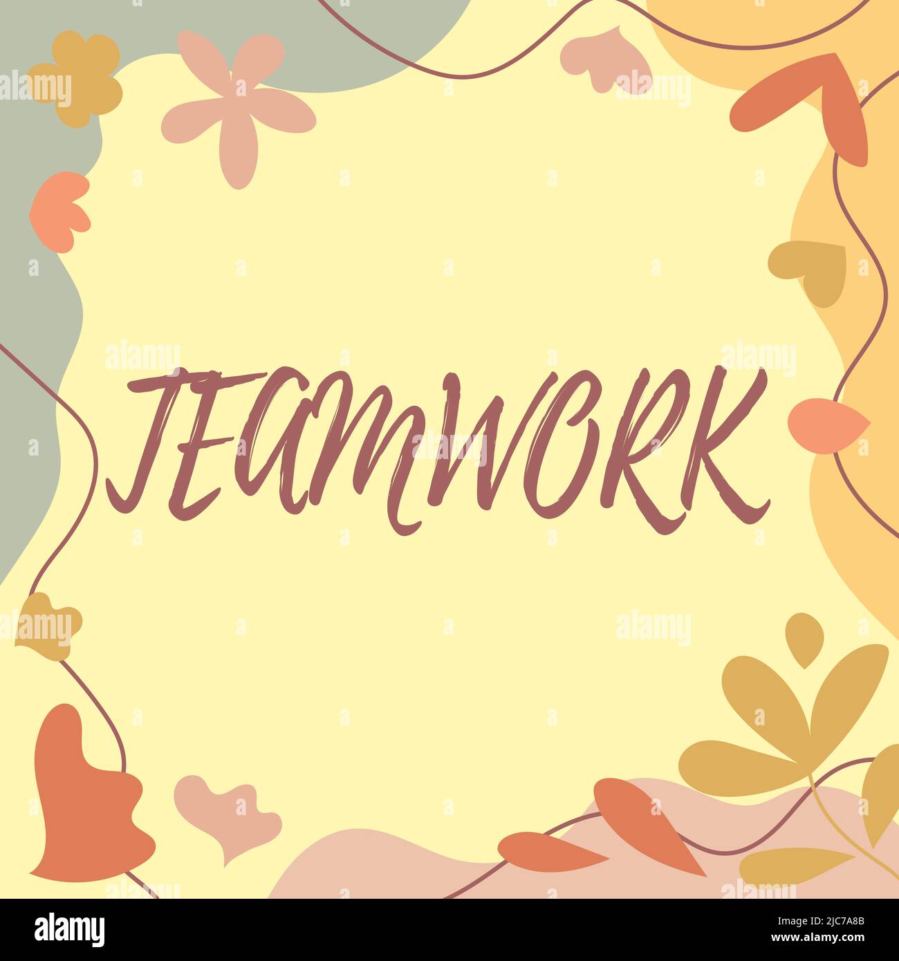 Handwriting text Teamwork. Business approach Group of showing who work ...