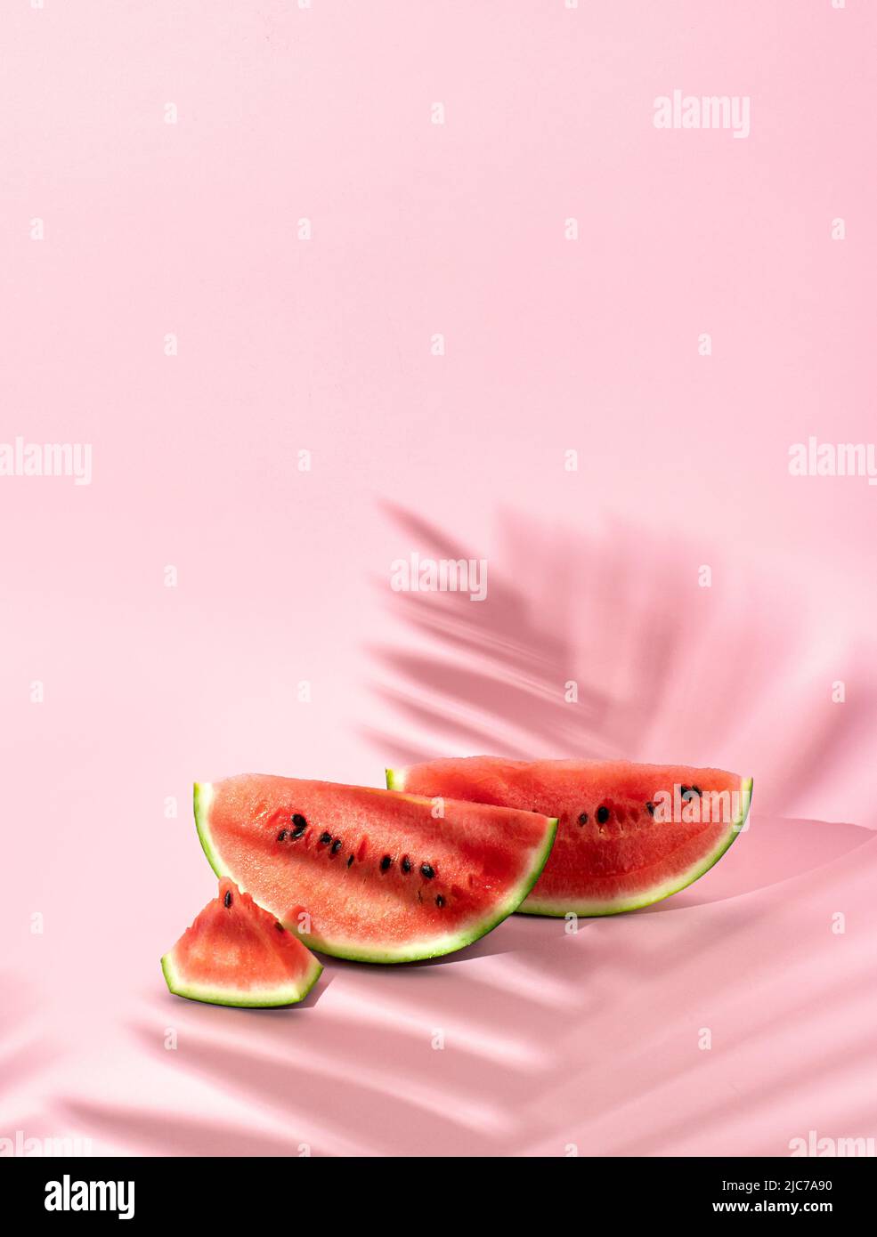 Creative Summer fruit party concept of refreshing watermelons under a ...