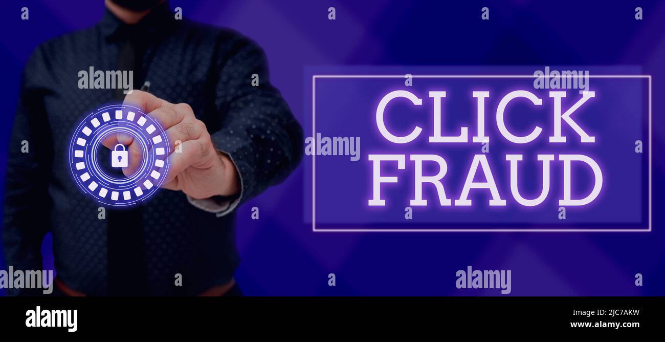 Conceptual caption Click Fraud. Business idea practice of repeatedly ... Conceptual caption Click Fraud. Business idea practice of repeatedly ...