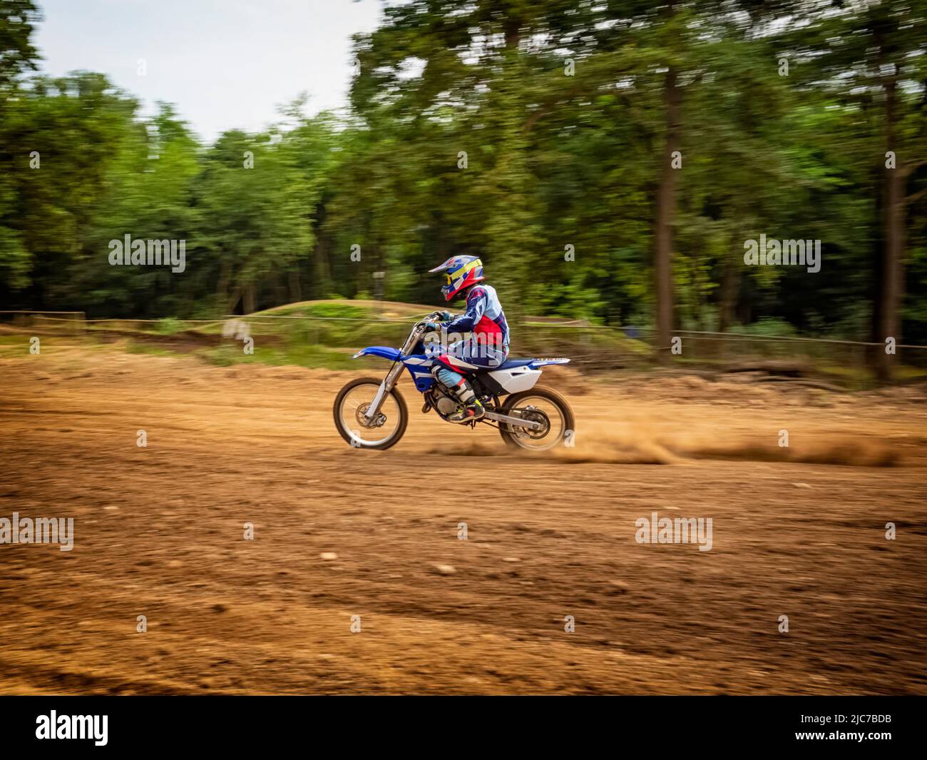 Motocross scene during a race, panning technique Stock Photo - Alamy