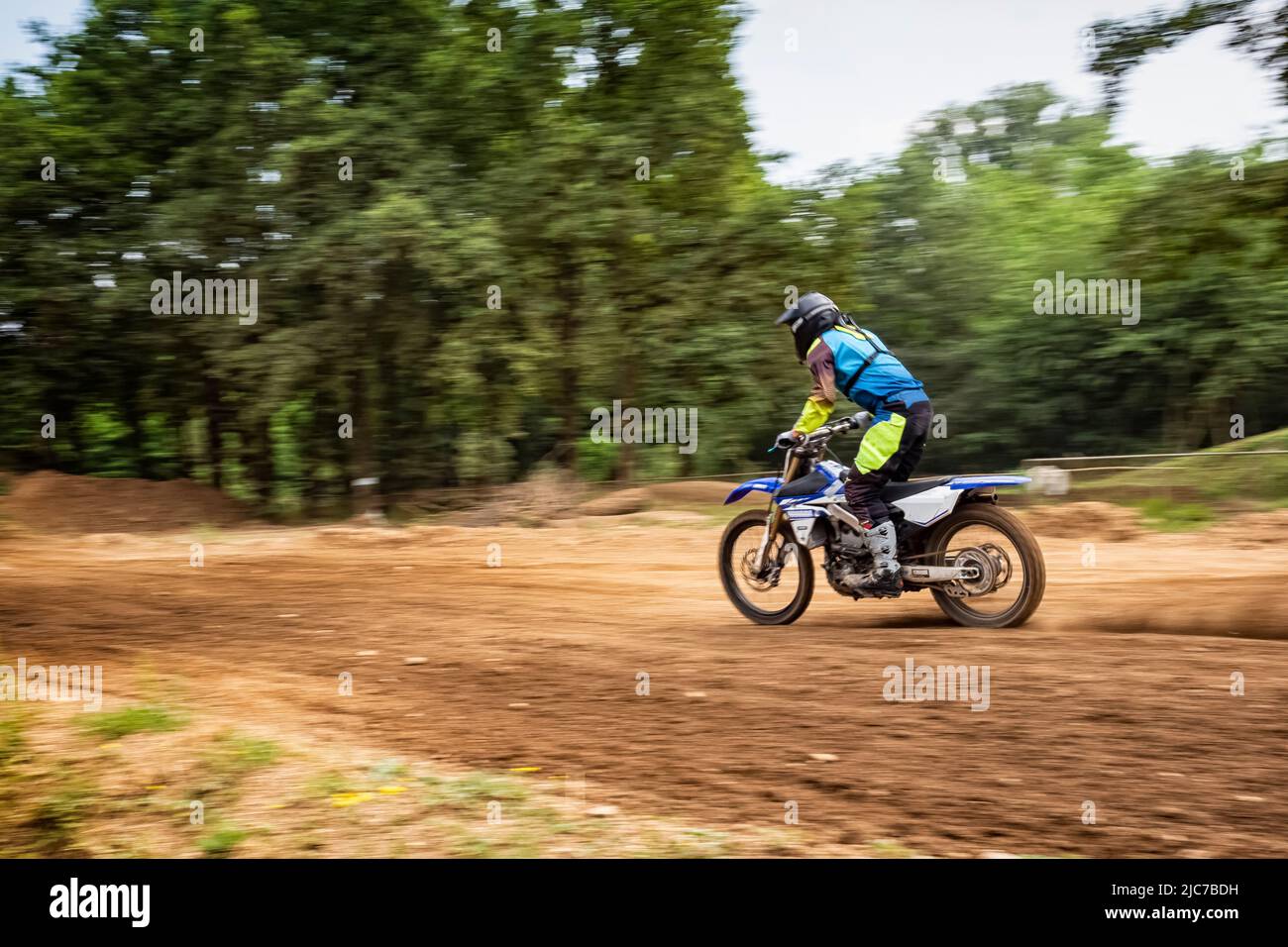 Motocross scene during a race, panning technique Stock Photo - Alamy