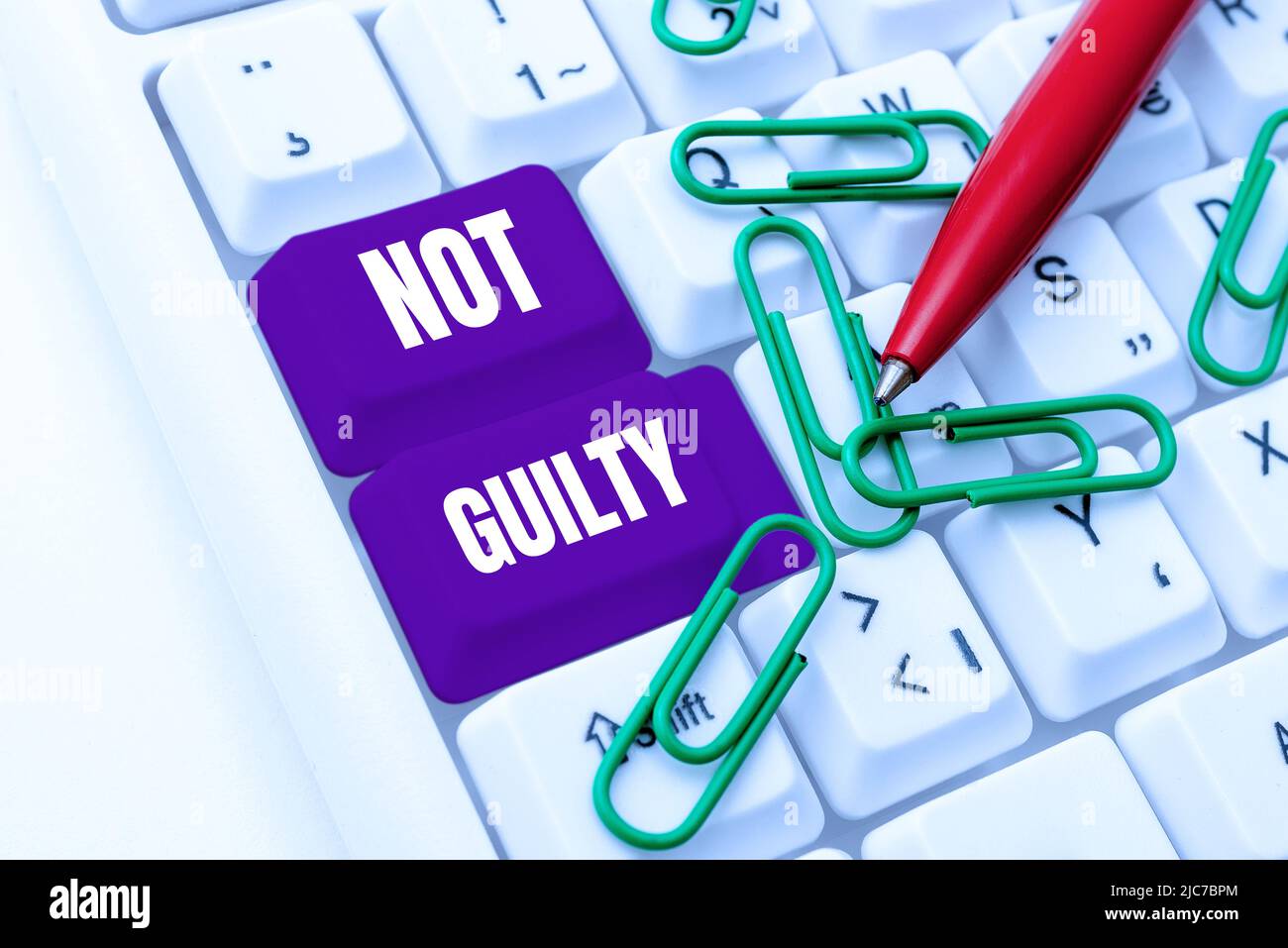 Handwriting text Not Guilty. Business overview someone is innocent ...