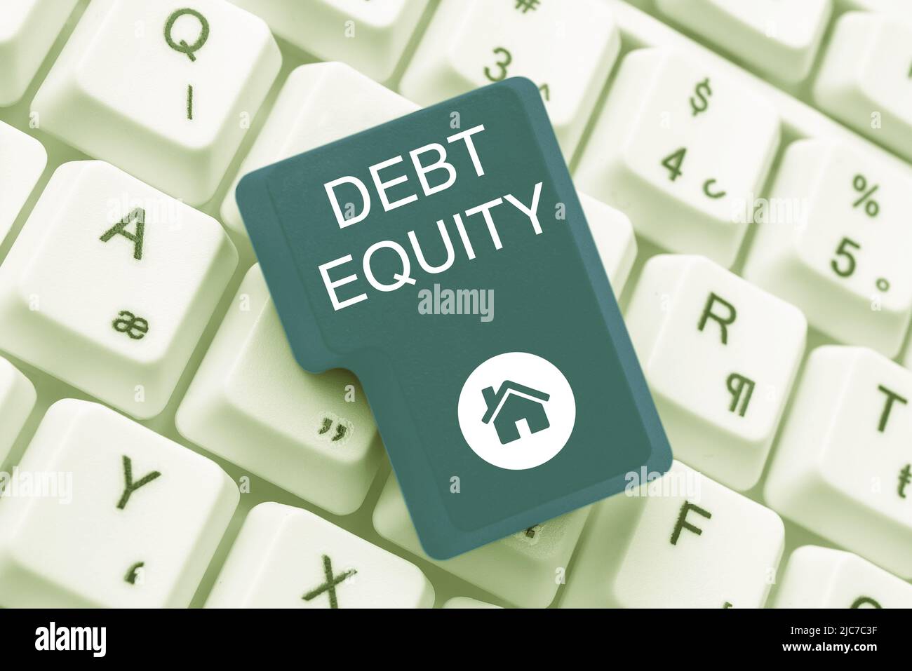 Sign displaying Debt Equity. Business concept dividing companys total ...
