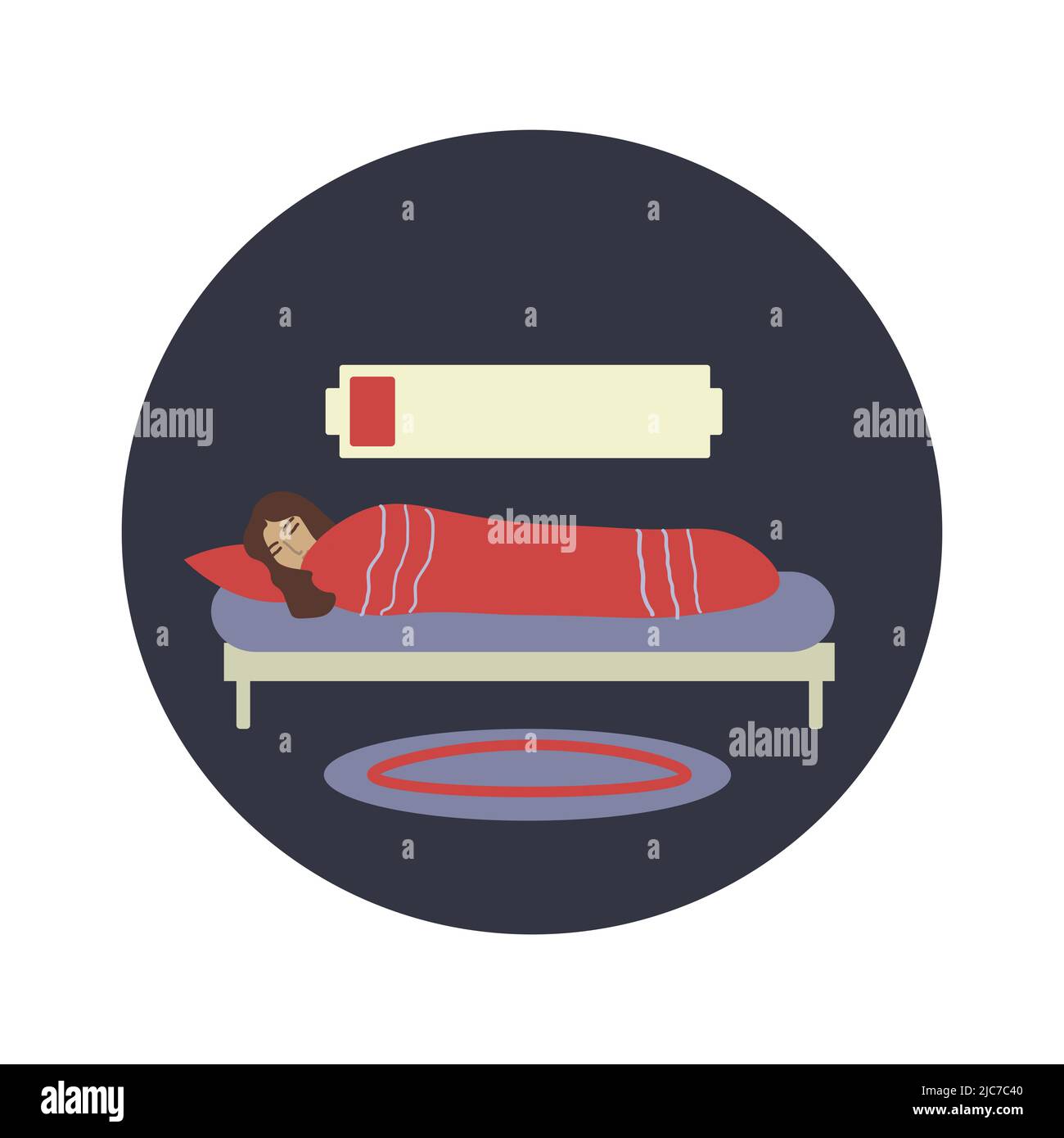 Energy and sleep vector illustration Stock Vector Image & Art - Alamy