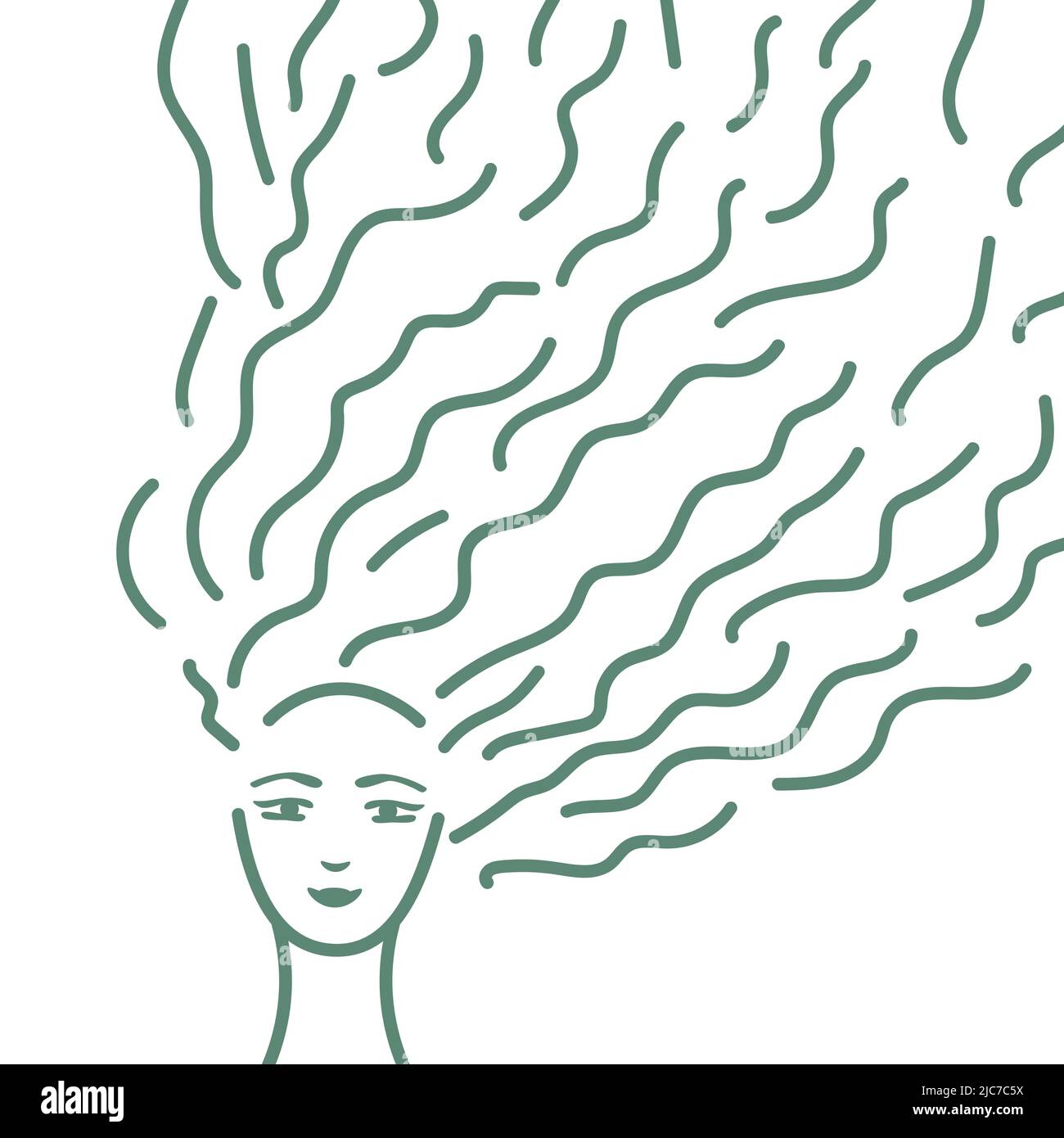 Hair wavy wind Stock Vector Images - Alamy