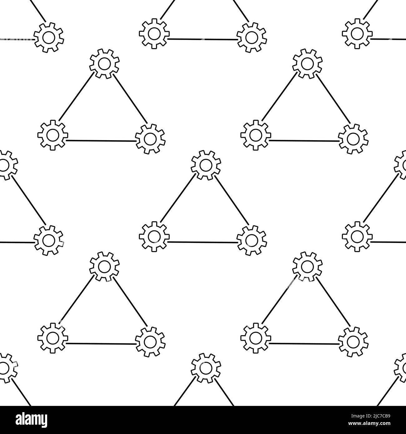 Seamless cogwheel simple vector triangles Stock Vector Image & Art - Alamy