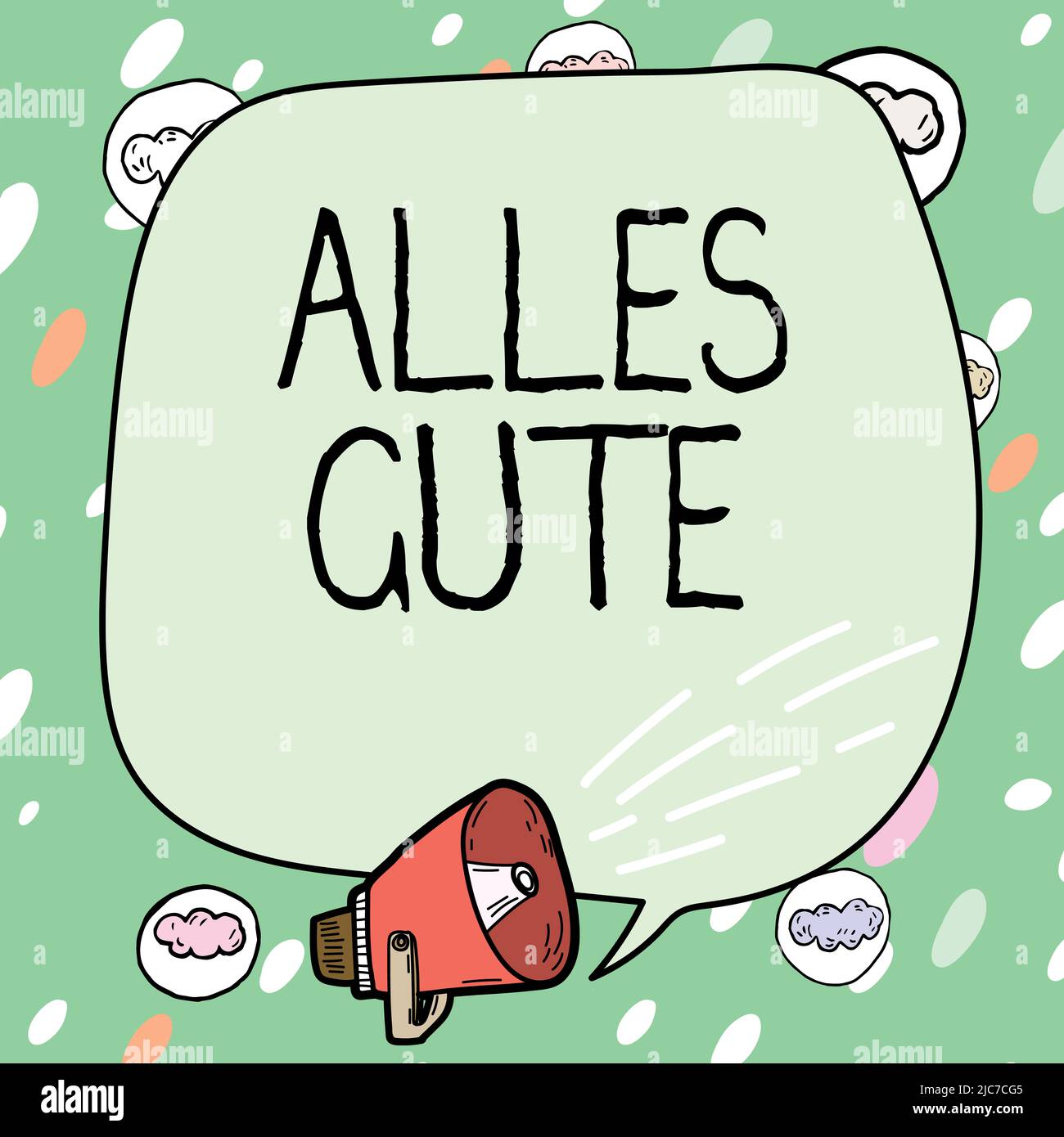 Handwriting text Alles Gute. Conceptual photo german translation all ...