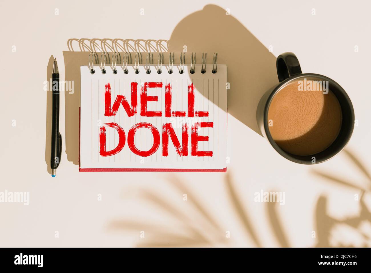 Hand writing sign Well Done. Business concept Peform accurately and ...