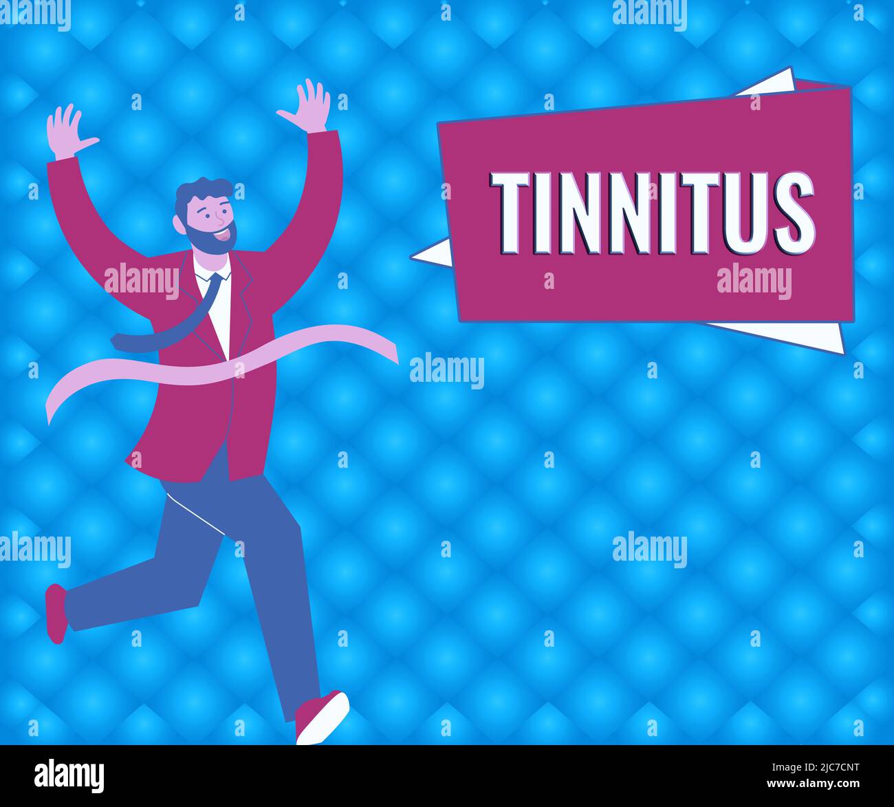 Conceptual display Tinnitus. Business showcase A ringing or music and ...
