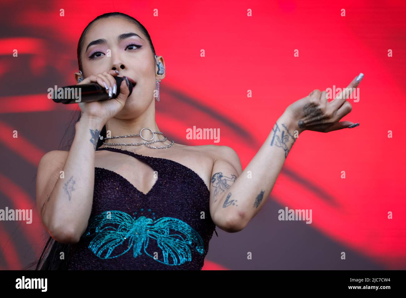 Japanese-British singer-songwriter and model, Rina Sawayama, performs ...