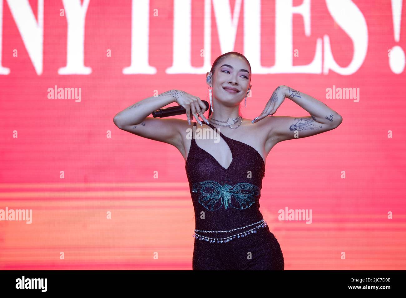 Japanese-British singer-songwriter and model, Rina Sawayama, performs ...