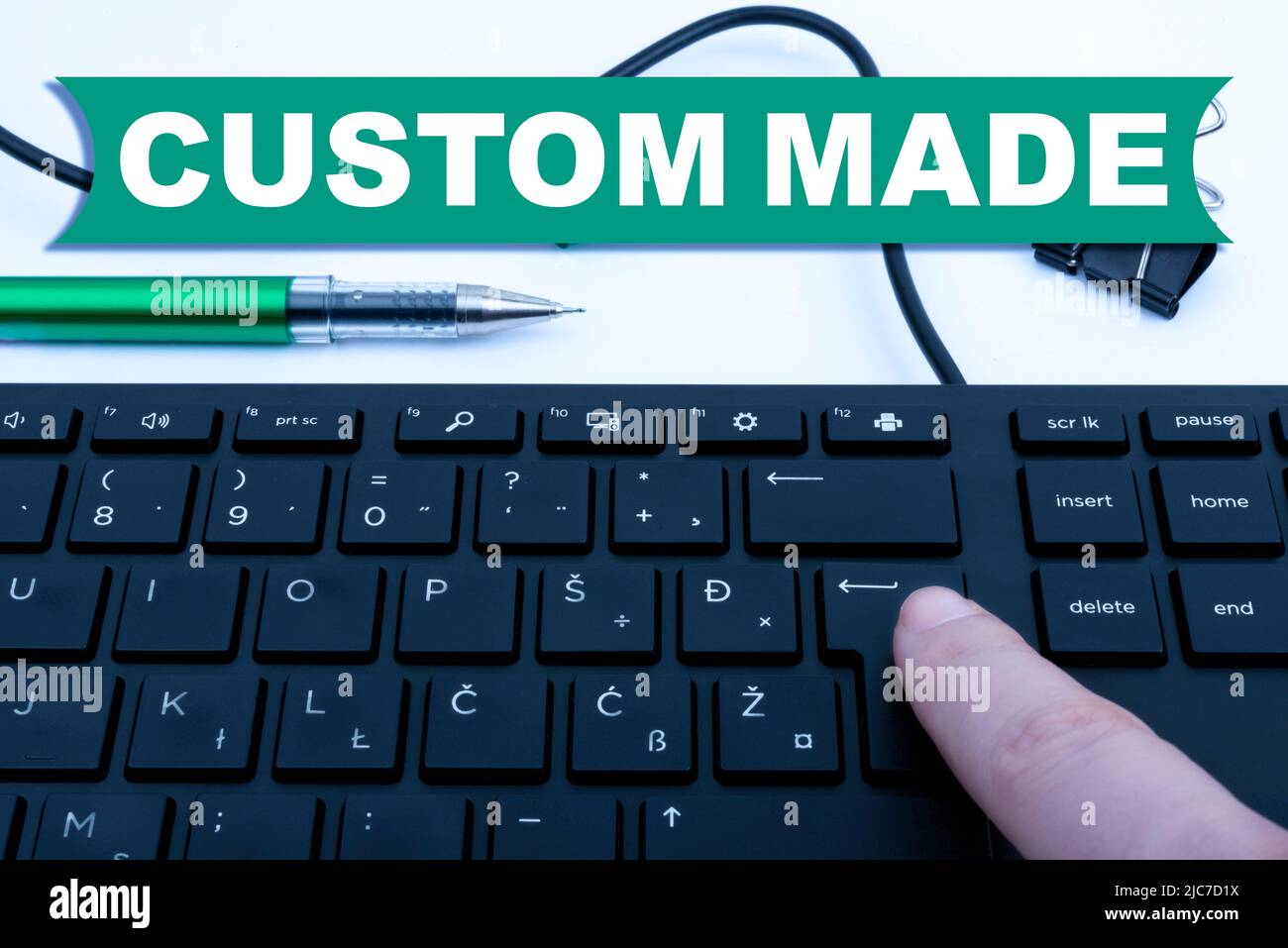 Handwriting text Custom Made. Business showcase something is done to ...