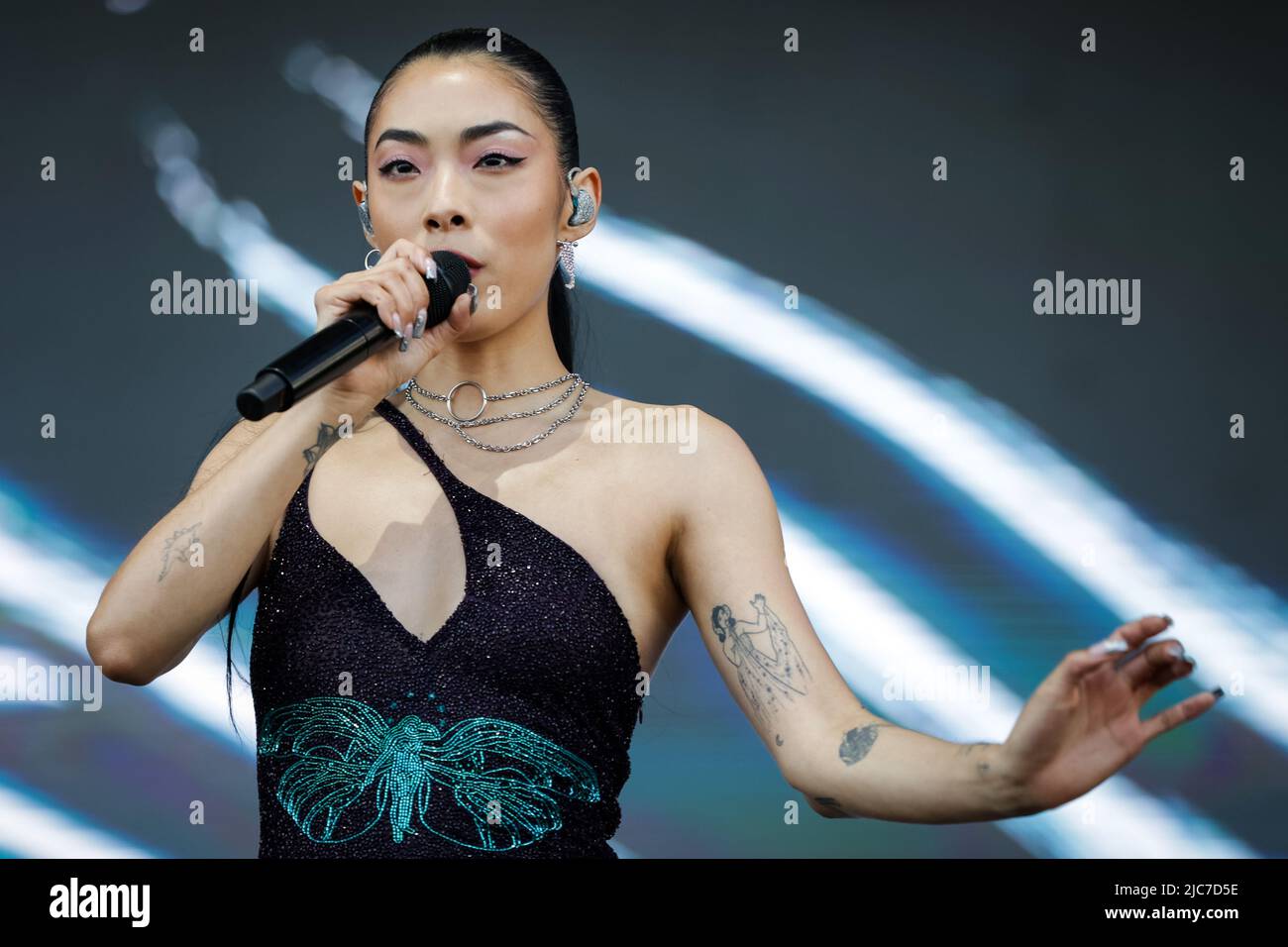 Japanese-British singer-songwriter and model, Rina Sawayama, performs ...