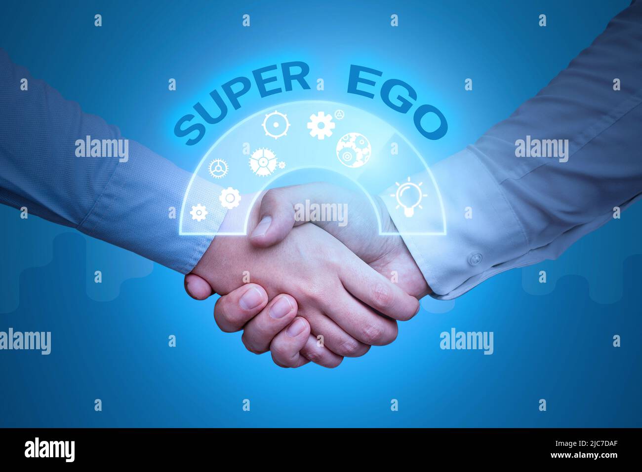 Writing displaying text Super Ego. Concept meaning The I or self of any ...