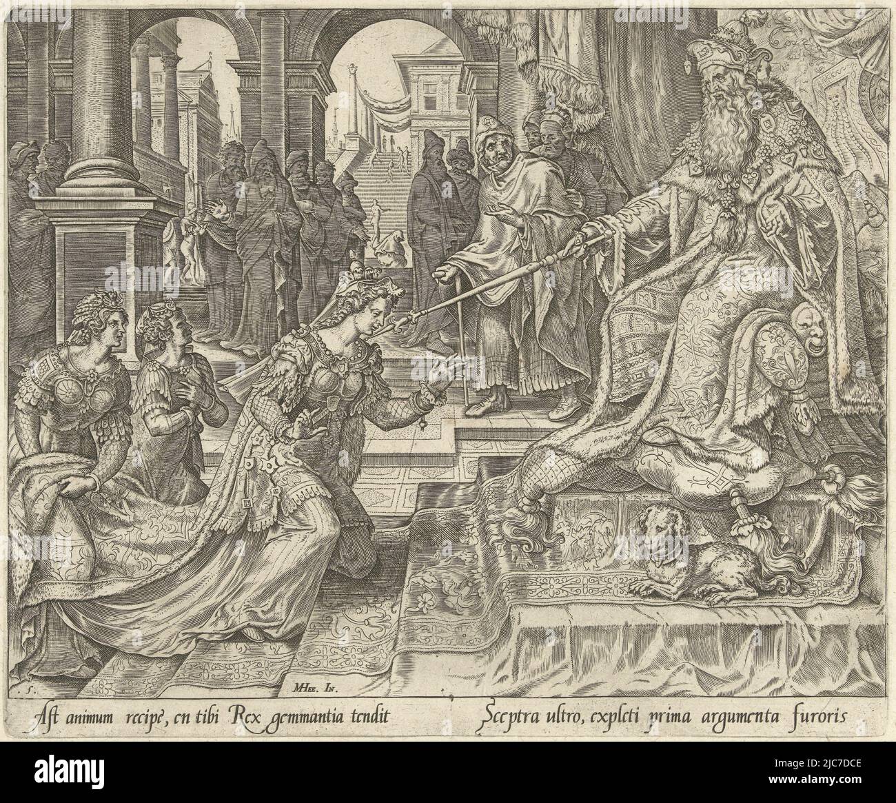 King ahasuerus touches esther hi-res stock photography and images - Alamy