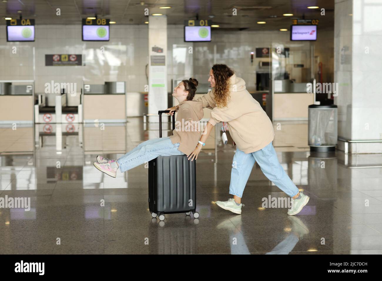 Summer Vacation Concept. Portrait of cheerful positive teen girl having ...