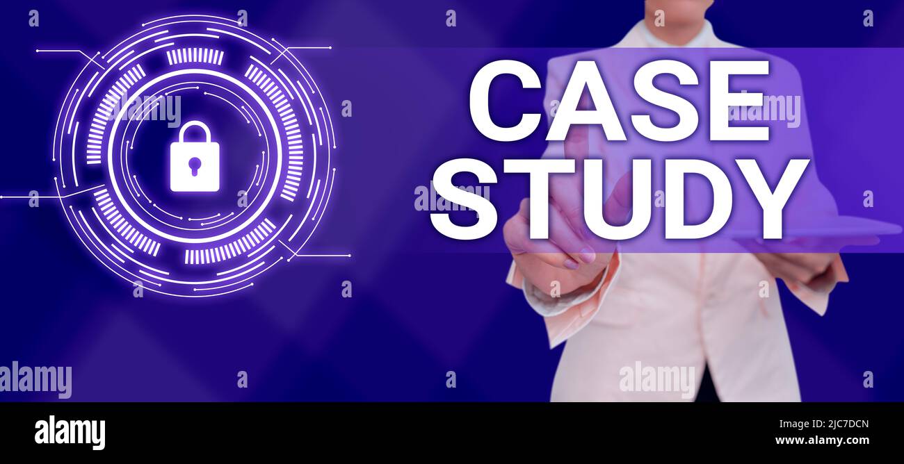 Hand writing sign Case Study. Business idea A subject matter to be ...