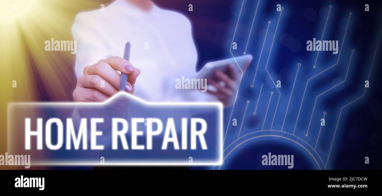 Inspiration showing sign Home Repair. Word Written on maintenance or ...