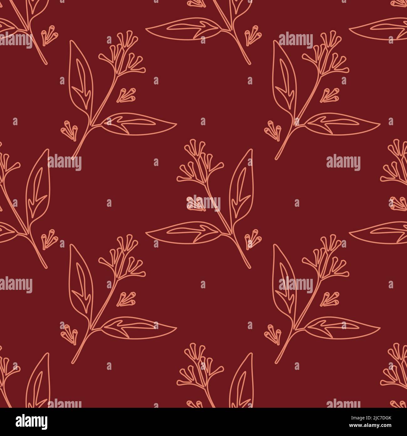 Seamless decorative vector cloves pattern Stock Vector Image & Art - Alamy