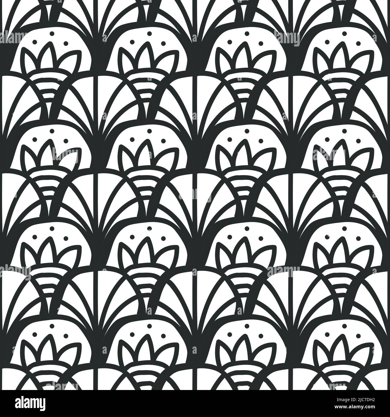 Seamless black and white vector pattern Stock Vector Image & Art - Alamy