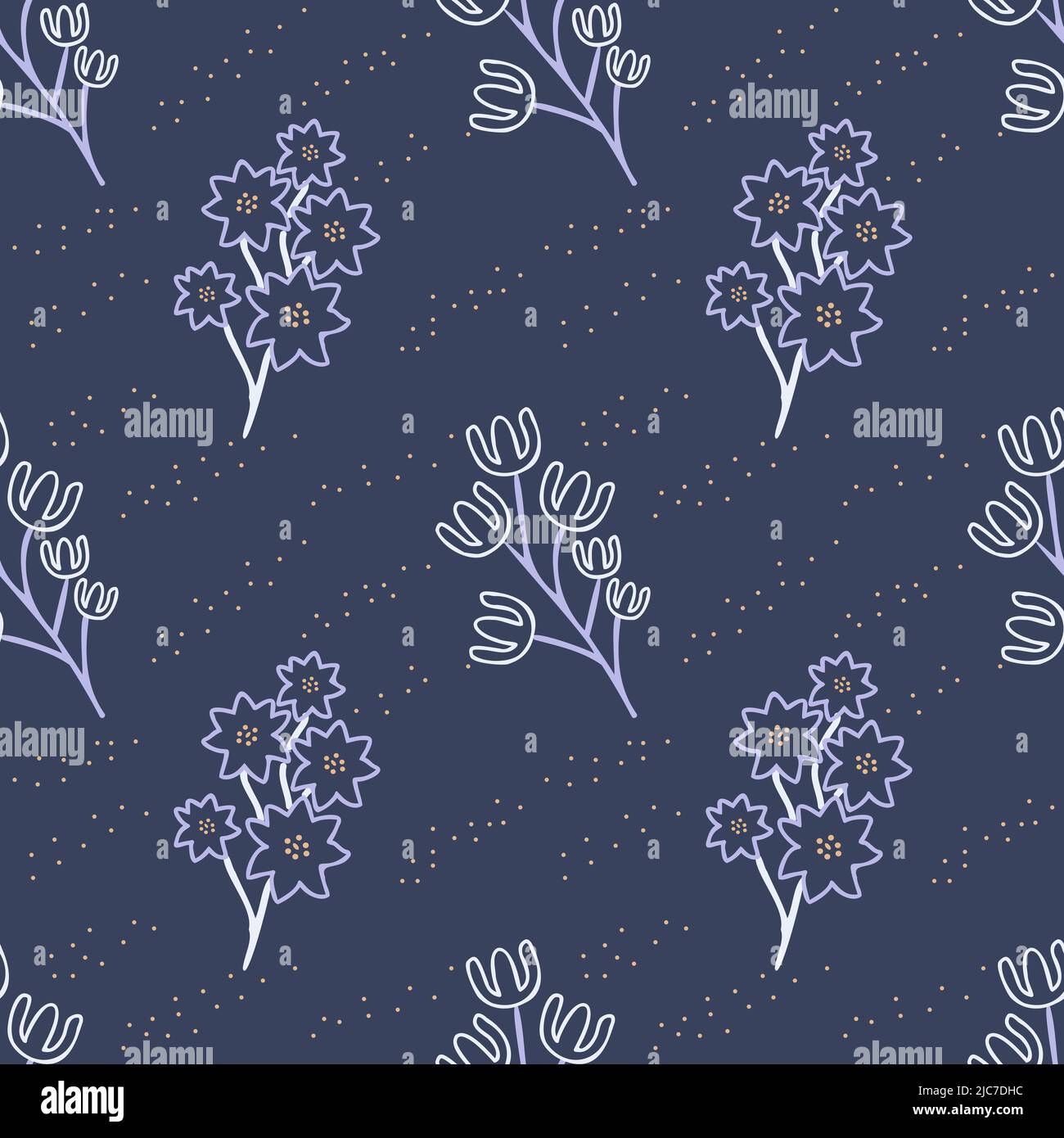 Seamless decorative floral vector pattern Stock Vector Image & Art - Alamy