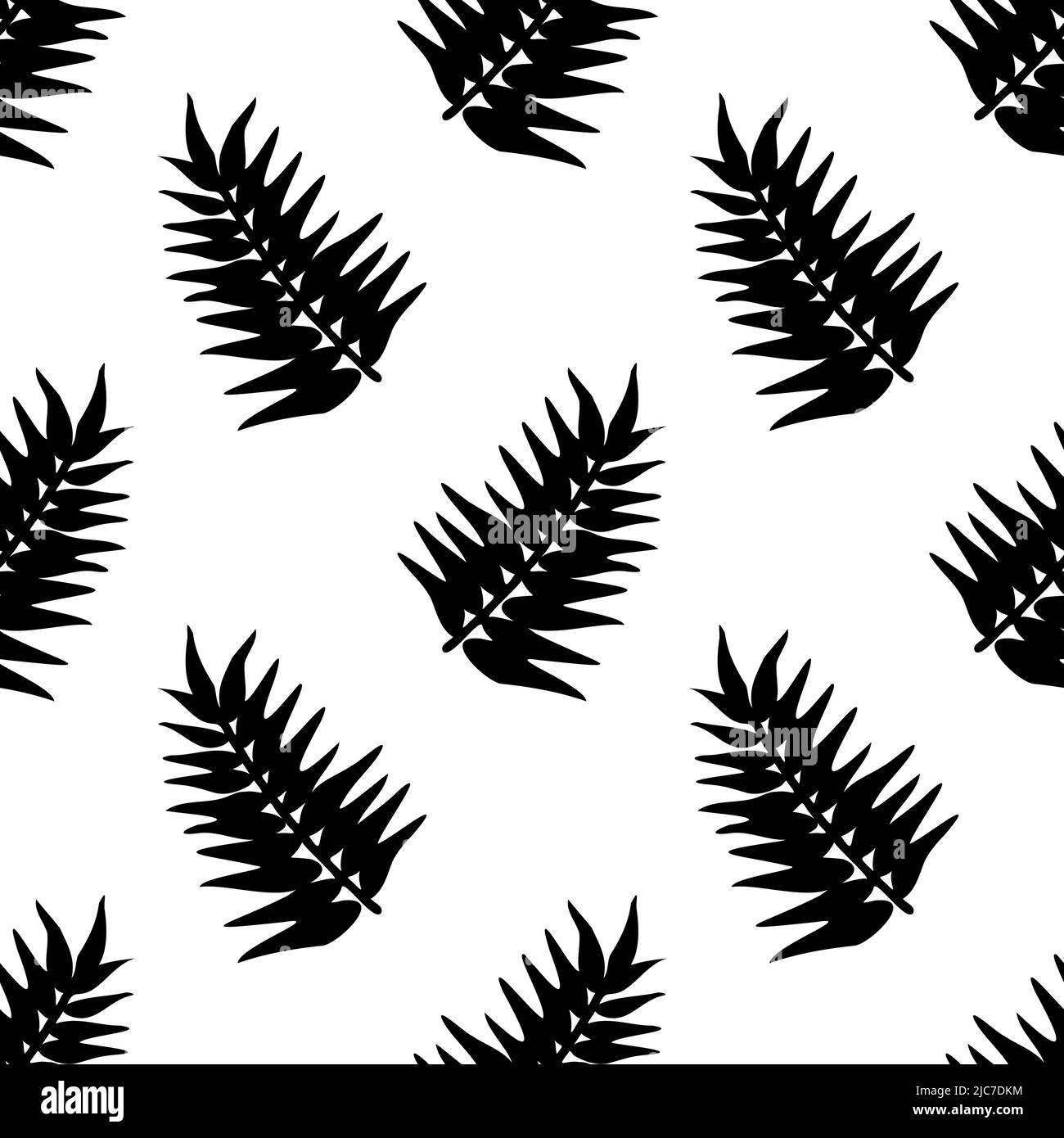 Seamless repeating fern pattern background Stock Vector Images - Alamy