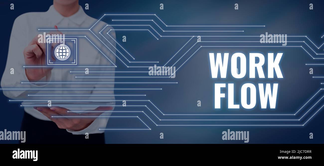 Inspiration Showing Sign Work Flow Word For Continuity Of A Certain Task To And From An Office