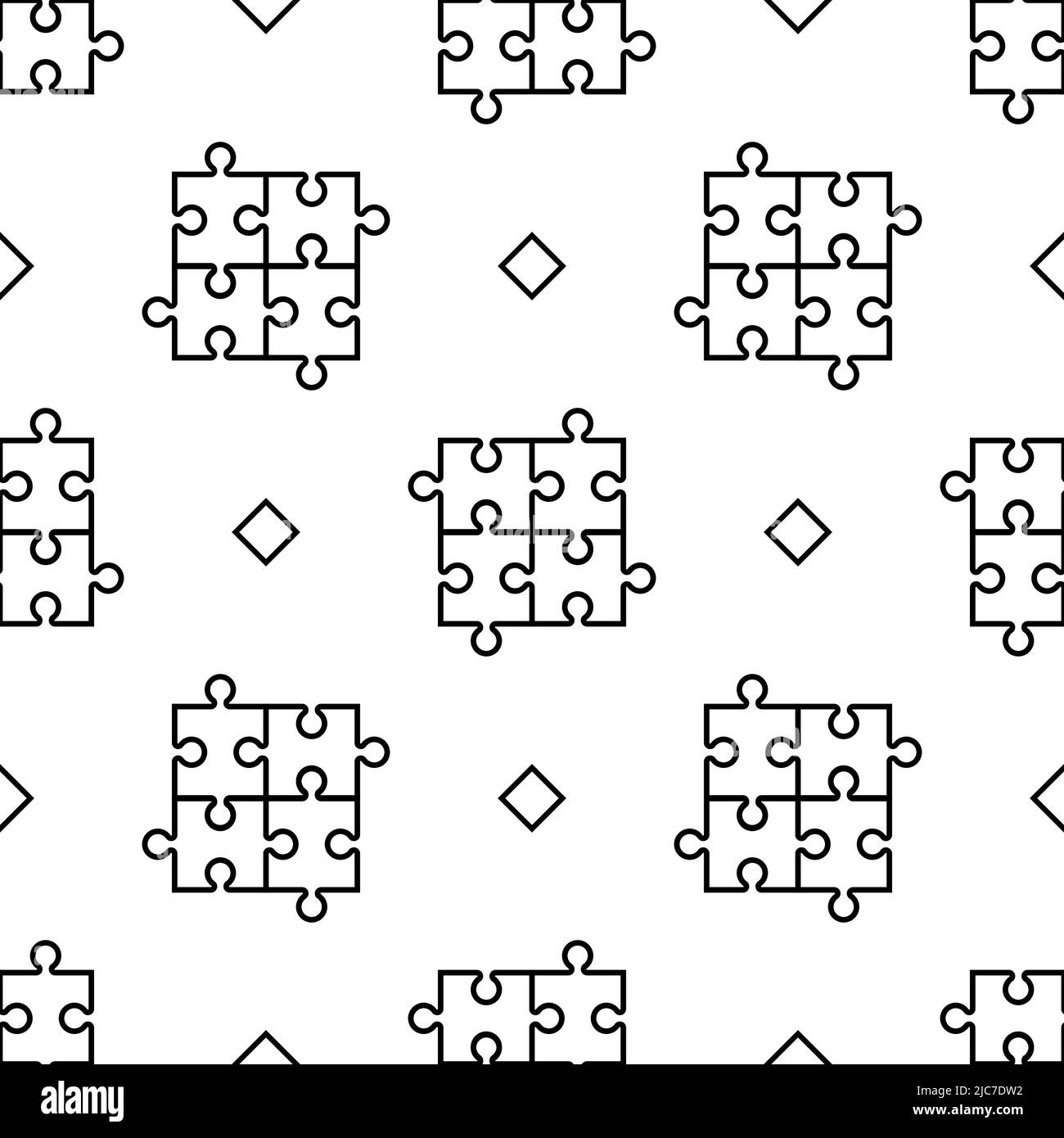 Seamless puzzle simple vector pattern Stock Vector Image & Art - Alamy