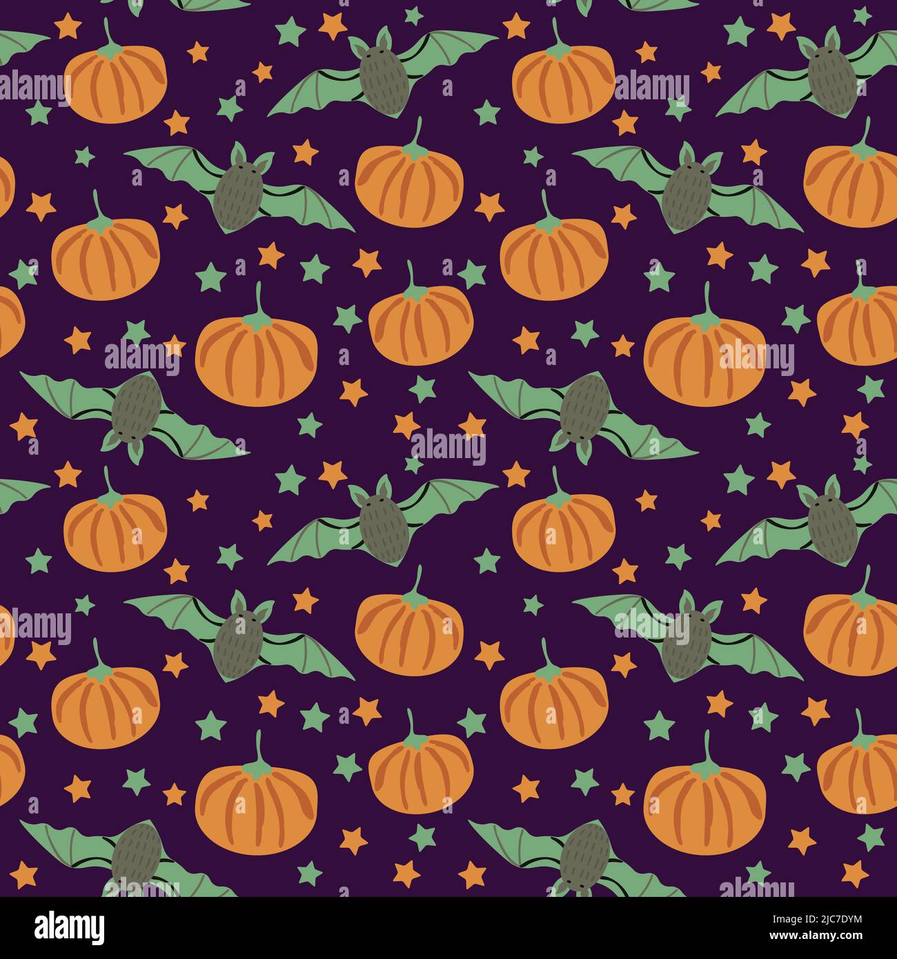 Seamless Halloween decorative vector pattern Stock Vector Image & Art ...