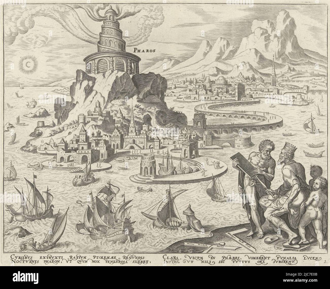 The lighthouse of the city of Alexandria. As far as is known the first ...