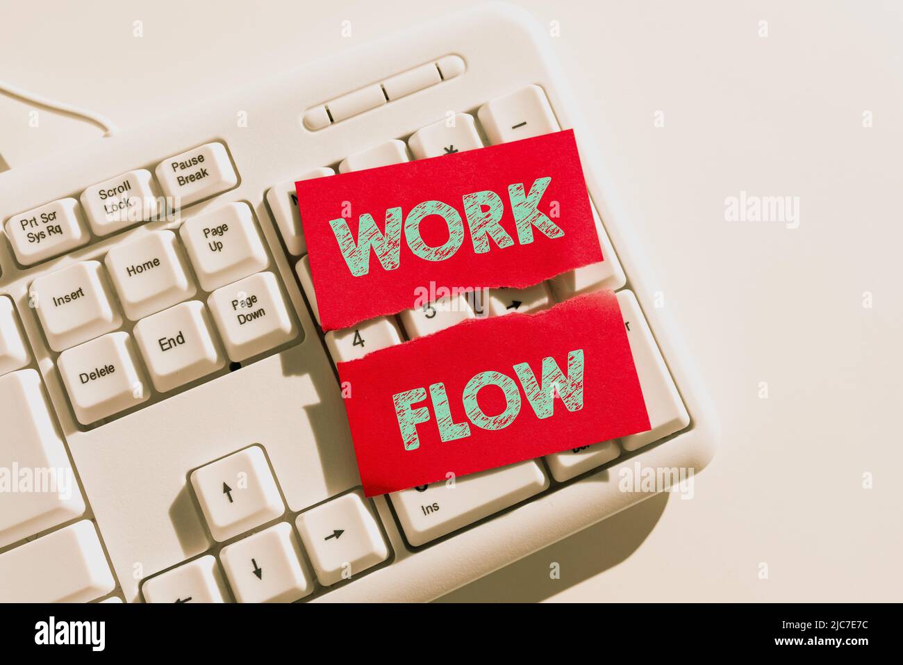 Text Showing Inspiration Work Flow Internet Concept Continuity Of A Certain Task To And From An