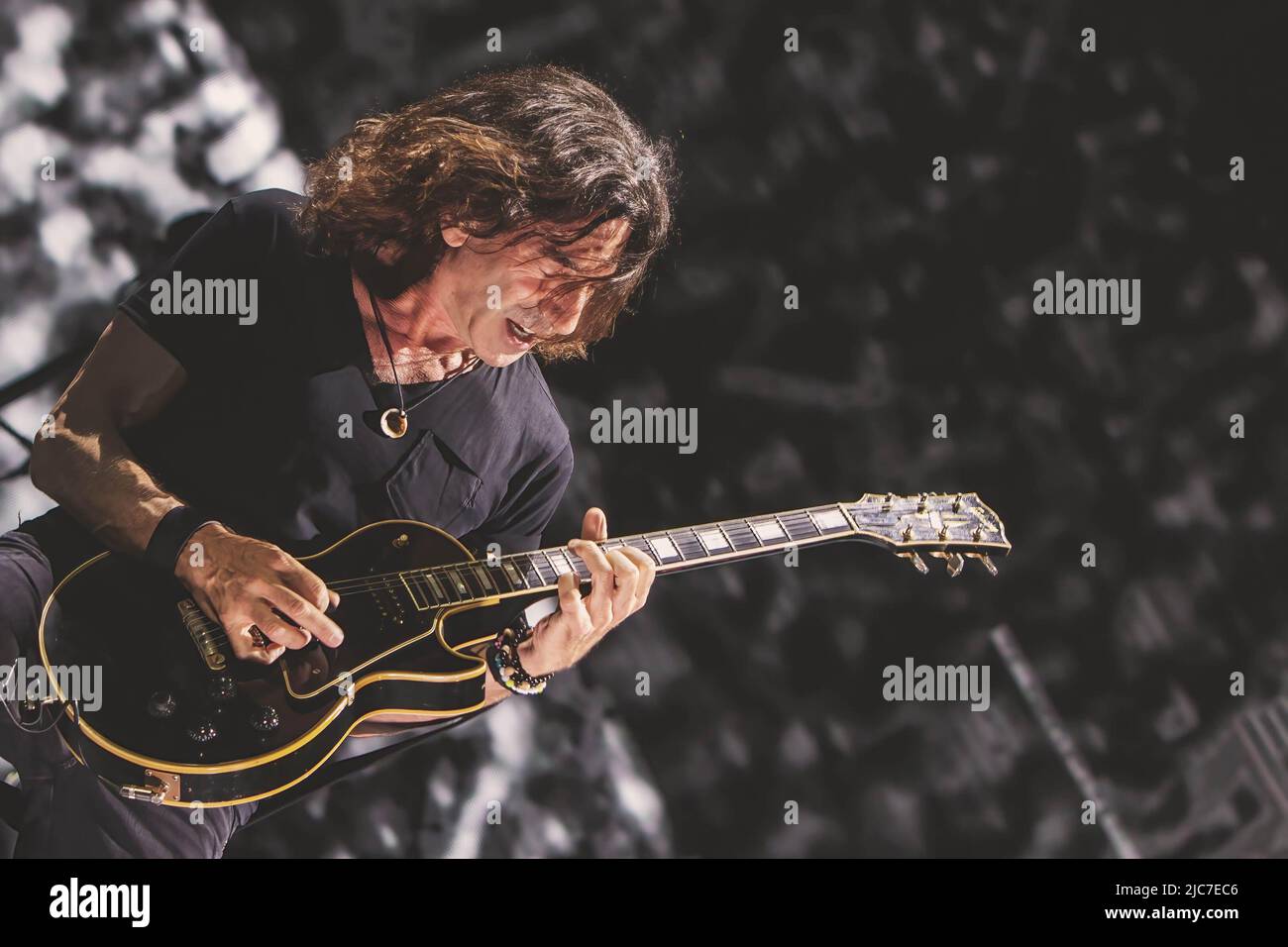 Stef Burns (Stephan Birnbaum) performs on stage during Vasco Rossi's ...