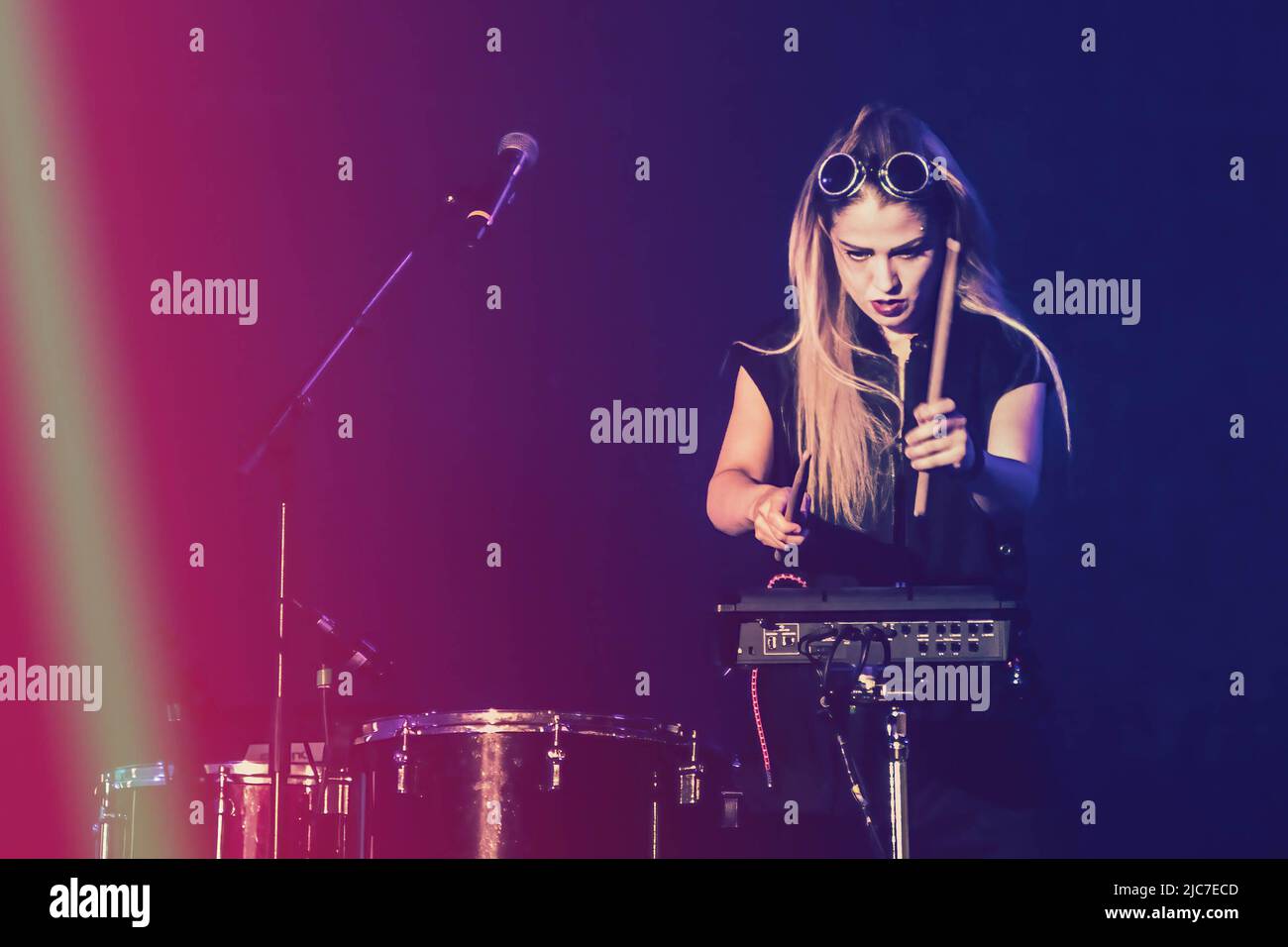 Beatrice Antolini performs on stage during Vasco Rossi's "Vasco Non ...