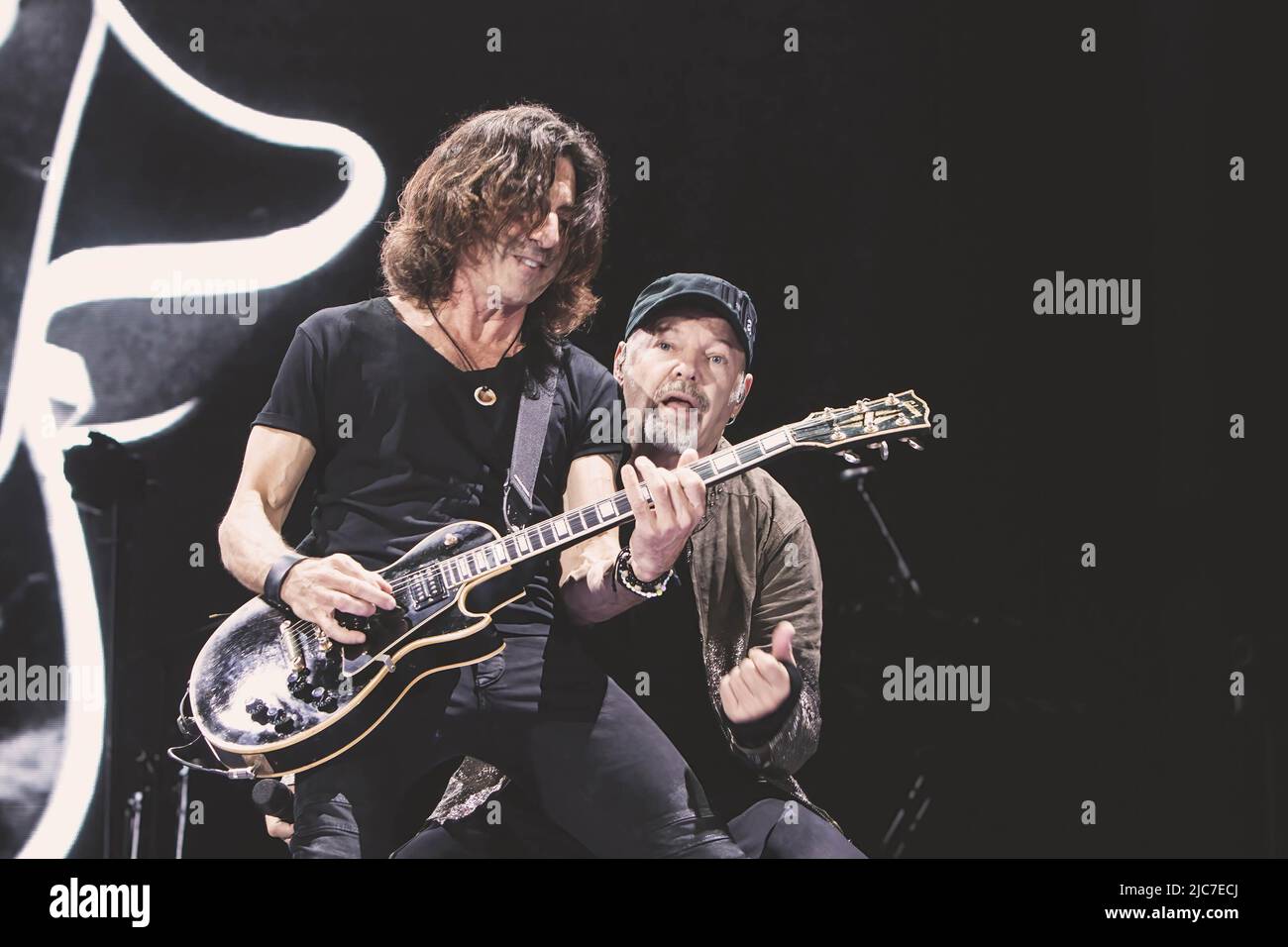 Stef Burns (Stephan Birnbaum) performs on stage during Vasco Rossi's ...