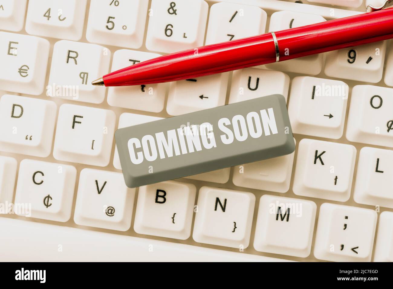 Handwriting text Coming Soon. Business overview something is going to ...