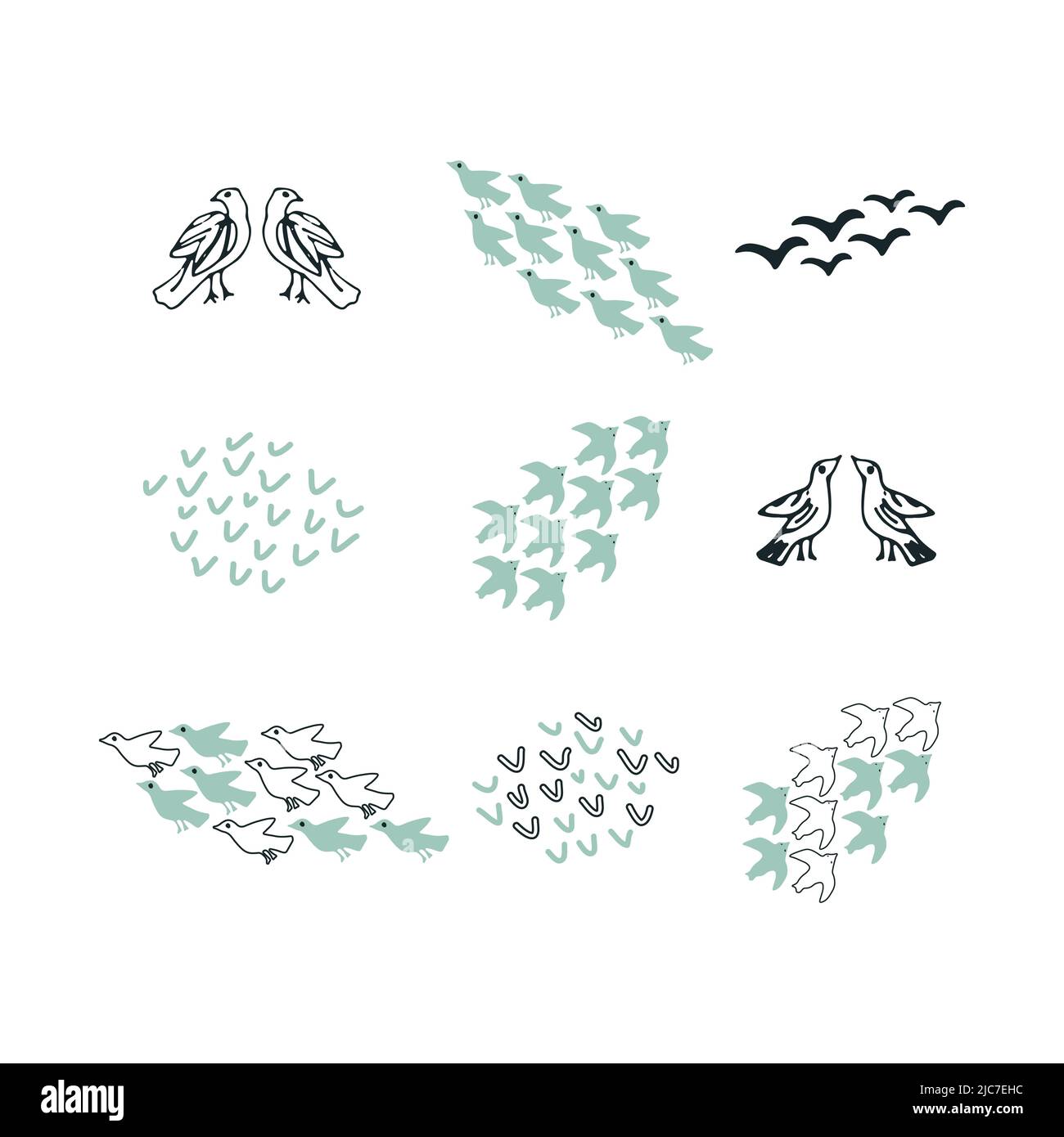 Birds images vector simple set Stock Vector Image & Art - Alamy